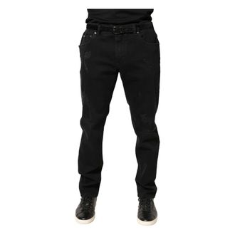 Dolce & Gabbana Homme, Jeans, Bleu, Taille: 4XL Jeans Skinny en denim de coton us&eacute;