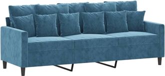 vidaXL 3-Sitzer-Sofa Blau 180 cm Samt Vidaxl
