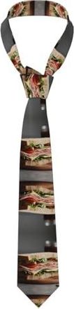 Generic Cravate Pour Hommes Sandwich Real Confortable Tie R&eacute;glable Cravates Homme Pour &Eacute;v&eacute;nements L&Eacute;cole Accessoires