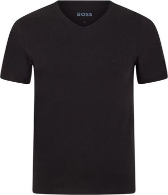 HUGO BOSS T-Shirt f&uuml;r Herren, V-Ausschnitt (3er-Pack) (Schwarz)