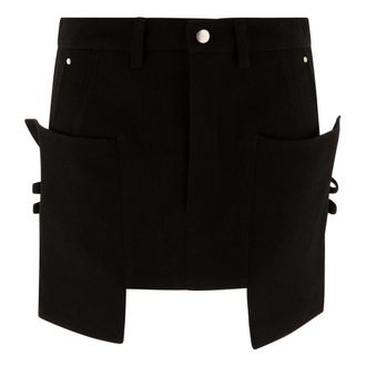 Rick Owens Stefan Schwarzer Minirock - - Skirts - Damen - Schwarzk - M