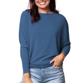 Generic Haut &agrave; manches longues pour femme - Couleur pure - Col en V - Style d&eacute;contract&eacute; et polyvalent - Coupe ample - Confortable - Doux - L&eacute;ger - Coupe r&eacute;gul