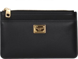 Dolce & Gabbana Femmes Portefeuille en cuir noir