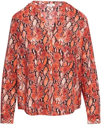 s.Oliver Langarmbluse Bluse Strukturierte Bluse aus Viskosemix