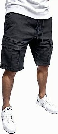 Generic Pantalon cargo pour homme, pantalon de jogging d&eacute;contract&eacute;, solide, poche mince, cordon de serrage, 2026, Noir, XXL