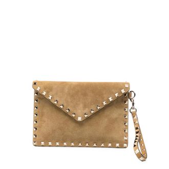 Valentino Garavani Rockstud Wrist-strap Clutch Bag