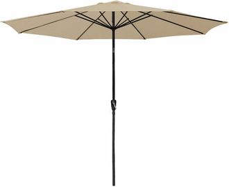 Happy Garden Parasol droit HAPUNA rond 3,30m de diam&egrave;tre beige