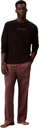 Calvin Klein Herren Pyjama-Set Tee Pant Lang, Mehrfarbig (Black Top W/Bijou Modern Bijou Mo), XL