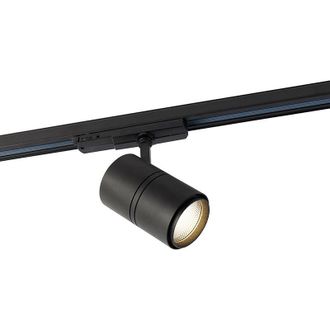 QAZQA Moderner schwarzer Schienenstrahler f&uuml;r 3-Phasen-Schiene inkl. led - 3-Phasen-Ruler