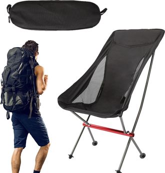 Generico Tragbarer Campingstuhl, klappbarer Sitz, ergonomischer Sitz, f&uuml;r Camping, Strand, Wandern, Garten, Picknick, Terrasse, Balkon und Wandern