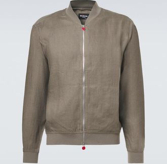 Kiton Veste bomber en lin