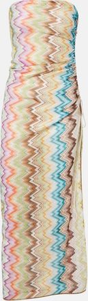 Missoni Maxikleid Zigzag aus H&auml;kelstrick