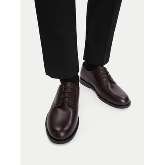 Calvin Klein Halbschuhe Calvin Klein Ess Rubber Derby Lth HM0HM02056 Dunkelbraun
