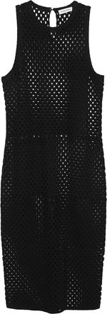 Anine Bing Robe Veronica Coton Crochet Noir