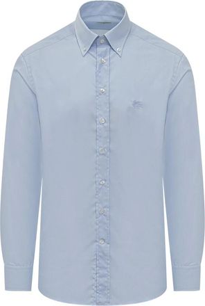 Etro Homme, Chemises, Bleu, Taille: L Chemise boutonn&eacute;e avec logo