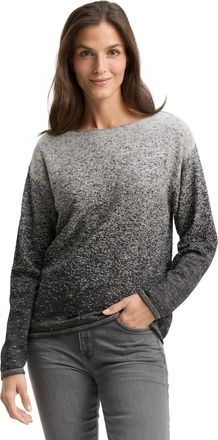 Tom Tailor Damen 1049487 Pullover, 36581-Black Grey Degrade Design, XL