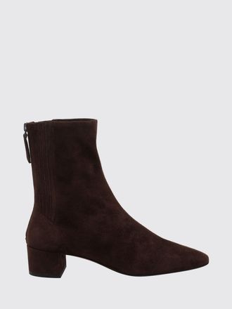 Aquazzura Bottines Saint Honor&egrave; en daim &agrave; bout carr&eacute;