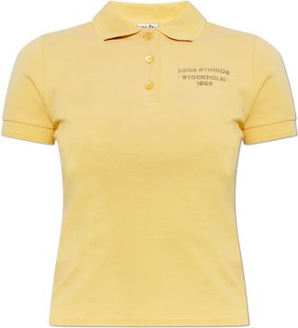 Acne Studios Femme, Tops, Jaune, Taille: 36 FR Sprayed Polo T-shirt