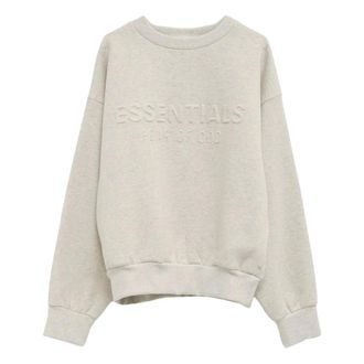 Fear of God Homme, Sweatshirts et sweats &agrave; capuche, Gris, Taille: M SweaT-shirt Ras du Cou Classique Estamp&eacute;