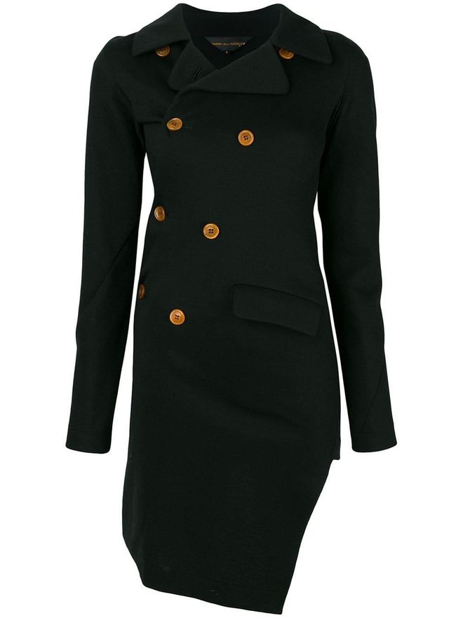 Doppelreihige Jacke - Schwarz