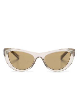 Saint Laurent Eyewear lunettes de soleil 676 &agrave; monture papillon - Tons neutres