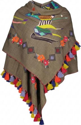 Maison Common Damen Schal mit Quasten