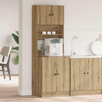 vidaXL Vidaxl - Armoire de cuisine avec porte ch&ecirc;ne artisanal 60 x 50 x 180 cm