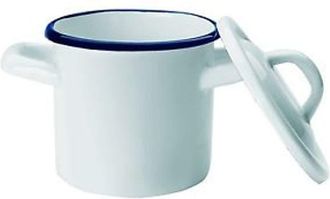 Ibili Ibili Mini-Kochtopf Blanca 10 cm, Stahl, wei&szlig;/blau