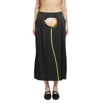 Simone Rocha Poppy Motif Pencil Skirt