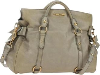 Miu Miu Sac &agrave; main Pre-owned - Femme - Pre-owned - Gris - Taille: ONE Size