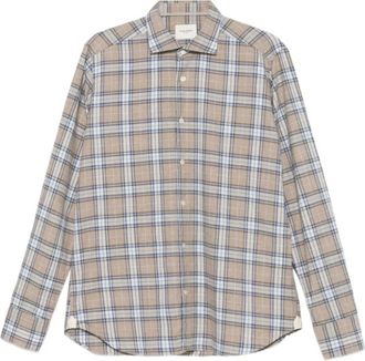 Tintoria Mattei Chemise &agrave; carreaux - Homme - Chemises - Beige - Taille: 2XL