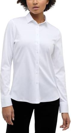 Eterna Femme Chemise en Jersey Fitted 1/1 Blanc 46_D_1/1