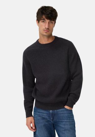 Camel Active Strickpullover Pullover aus reiner Lammwolle Langarm Markenlabel