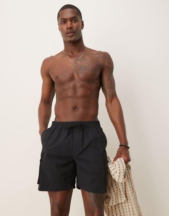 Nike Nike - Short de bain 7 pouces style volley à poches multiples - Noir