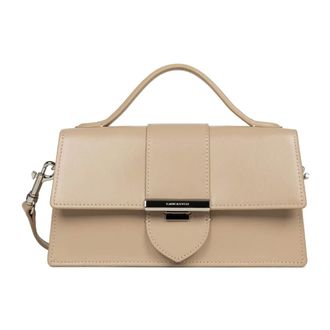 Lancaster Homme, Sacs, Beige, Taille: ONE Size Sac baguette A rabat avec fermoir Paris Ily Lancaster 531-010 Beige Fonc&eacute;