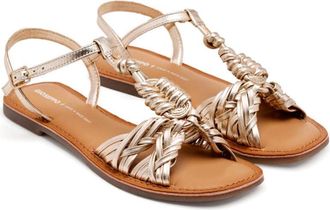 Gioseppo Damen Walden Flache Sandale, Platinfarben, 41 EU