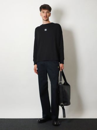 Loewe Mens Crossbody Bag Loop Black Leather Belt
