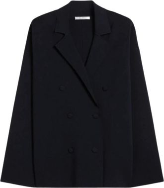 Max Mara Femme, Vestes, Bleu, Taille: 36 FR Blazer Doppiopetto