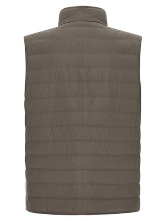 Brunello Cucinelli Quilted Goose Down Vest - Olive Green
