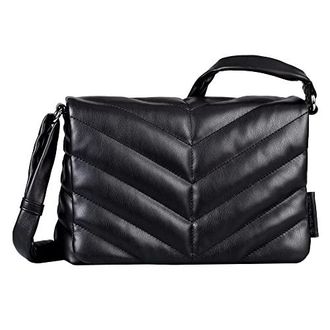 Tom Tailor Cate, Sac à bandoulière sans Fermeture éclair Femme, Noir, 29x11x18,5