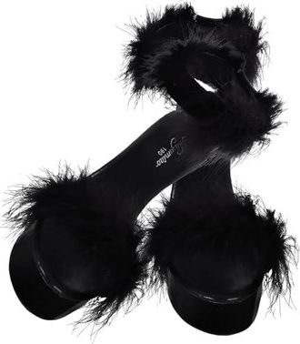 IFUNDOM Sandales &agrave; Talons Hauts pour Femmes Design Cr&eacute;atif Confortable et Semelle Antid&eacute;rapante &Eacute;l&eacute;gantes et R&eacute;sistantes Noire Couleur Al&eacute;atoire Couleur Al&eacute;at