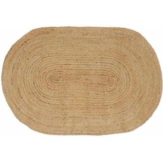vidaXL vidaXL Tapis de surface ovale Naturel 122 x 183 cm Jute