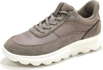 Geox D567MB Spherica Plus Baskets Femme en Cuir Taupe, taupe, 38 EU