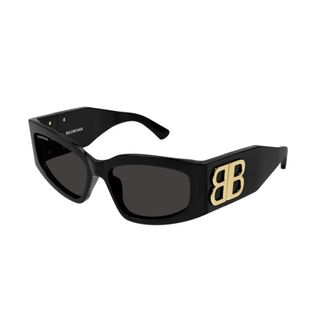 Balenciaga Schwarze Graue Sonnenbrille Bb0321S Modell - - Accessories - unisex - Schwarzk - 57 MM