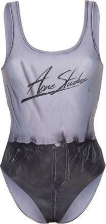 Acne Studios Femme, Maillots de bain, Bleu, Taille: 40 FR Maillot de bain une pi&egrave;ce &agrave; col arrondi