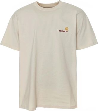 Carhartt Work in Progress Homme, Tops, Beige, Taille: L American Script T-Shirt