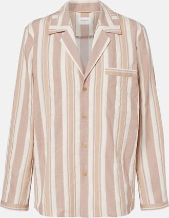 Saint Laurent Chemise de pyjama ray&eacute;e en coton