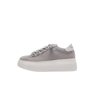 Emanuelle Vee Femme, Chaussures, Gris, Taille: 40 EU Baskets Bice en daim cendr&eacute; avec oeillets