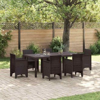 vidaXL Vidaxl - Table de Jardin Marron 200 x 100 x 73 cm polyrotin
