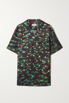 Dries Van Noten Chemise Tiss&eacute;e Imprim&eacute;e &Agrave; Ornements - Marron